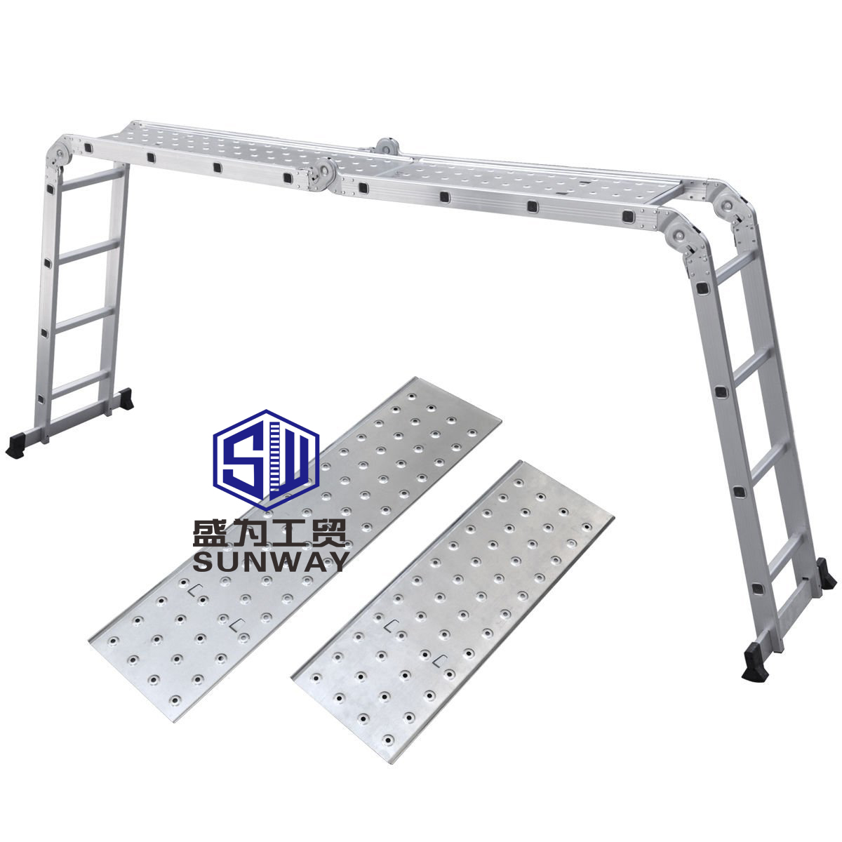 Multi-function combination aluminium profile ladder for folding ladder ...