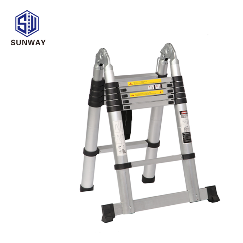 telescopic articulated multifunction aluminum folding ladder