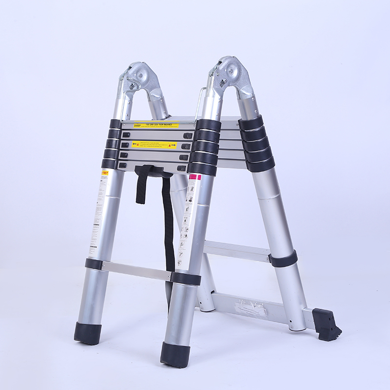 3.8 m aluminum folding extension ladder portable multi-purpose folding ...