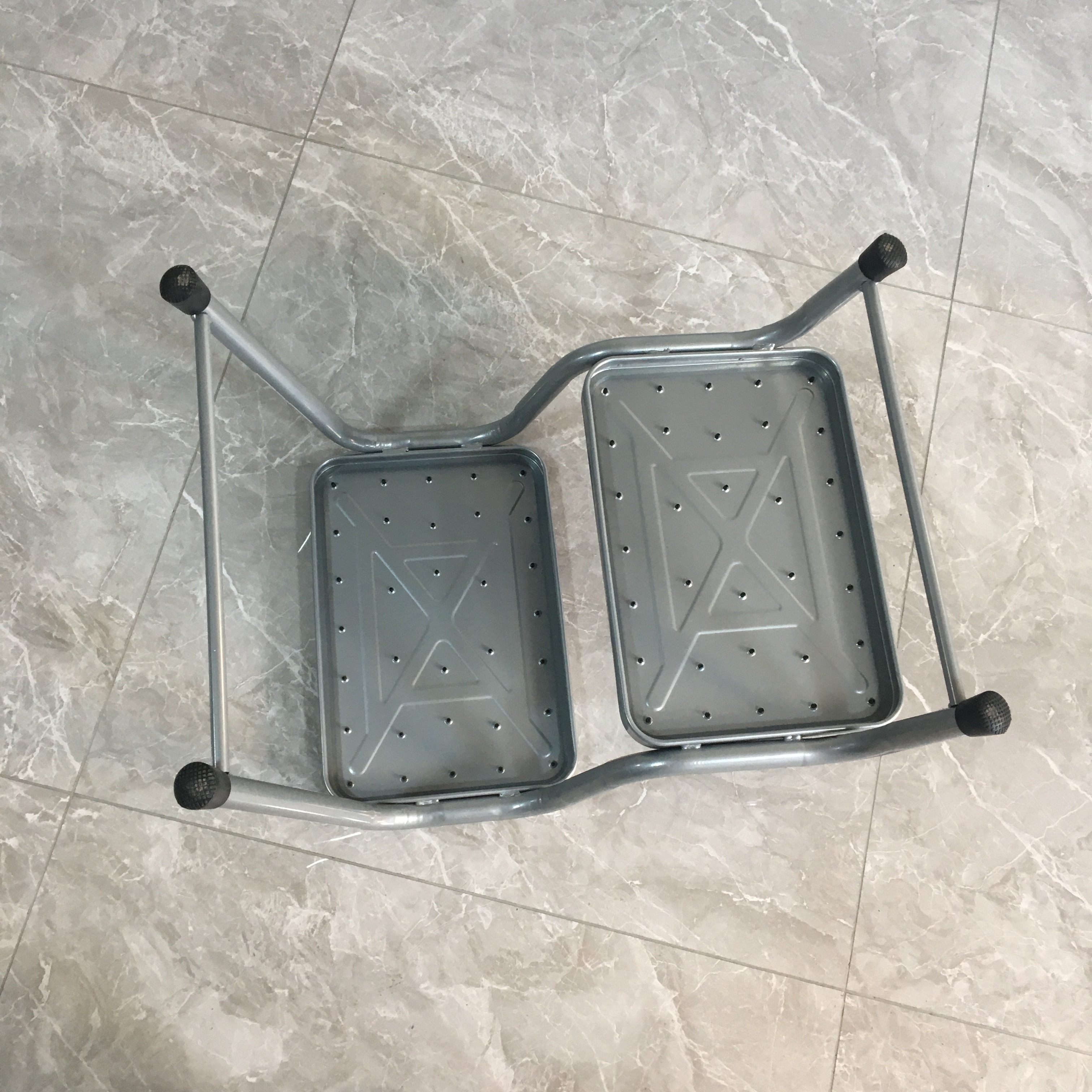 2 step steel stool ladder stair safe platform work stand hop up ...