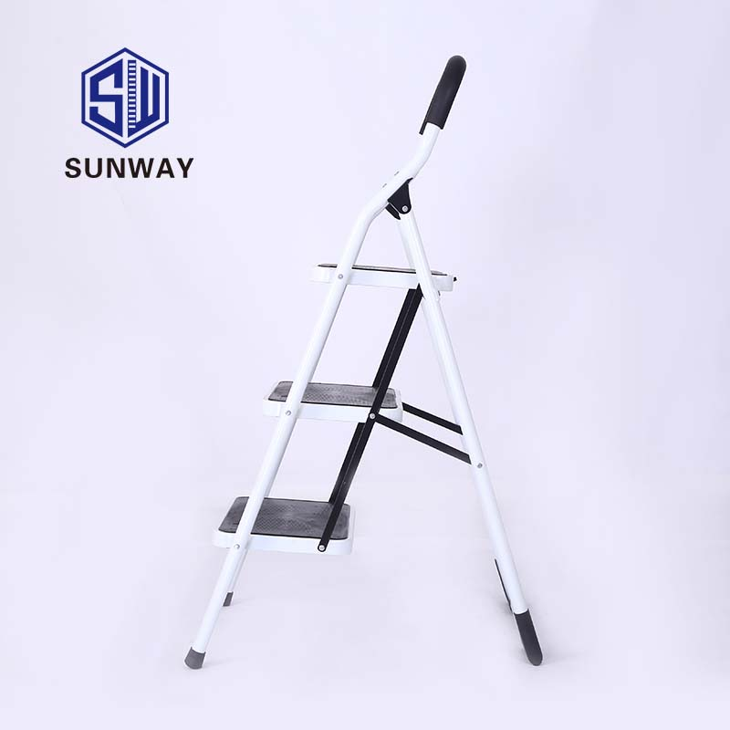 mid handrail steel 3 steps ladder 3 steps Iron ladder