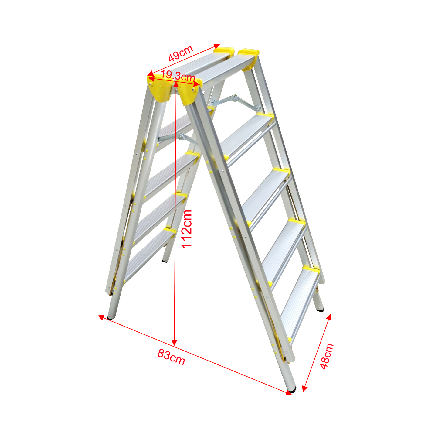 Aluminum a type 5 steps ladder folding laundry rack ladder