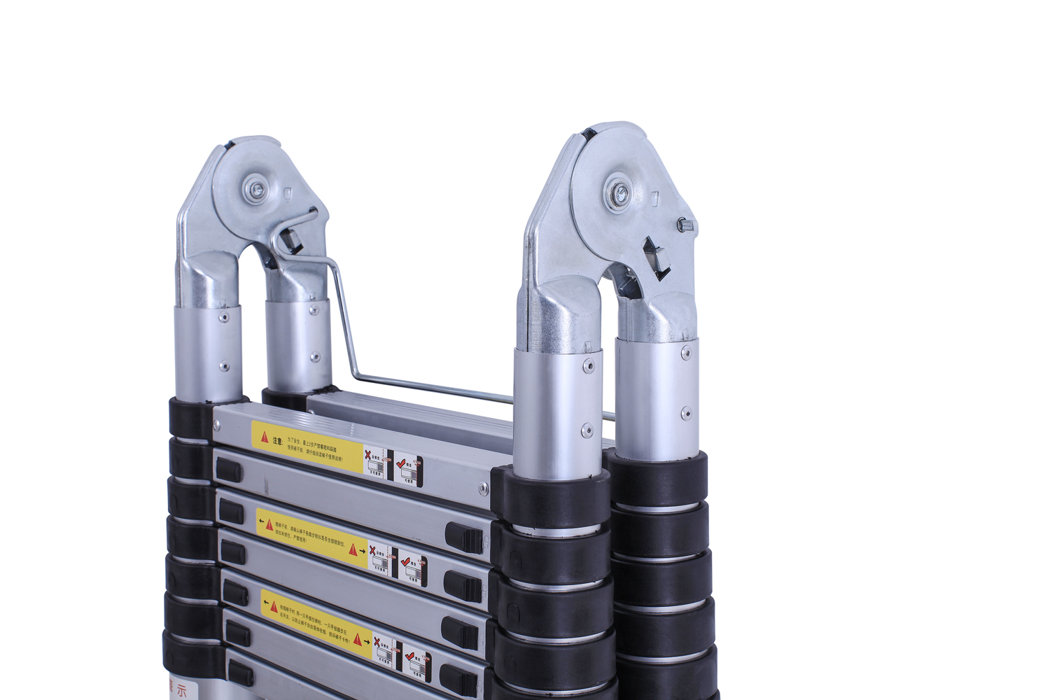 Double aluminum telescopic ladder with hinge - Buy telescoping ladder ...